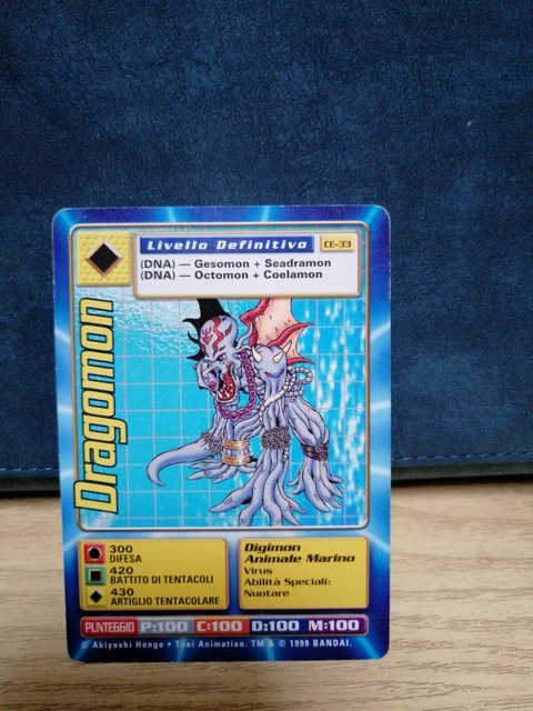 CARTA DRAGOMON DIGIMON Digi Battle Card Game Anno 1999 Serie CE EUR 2 ...