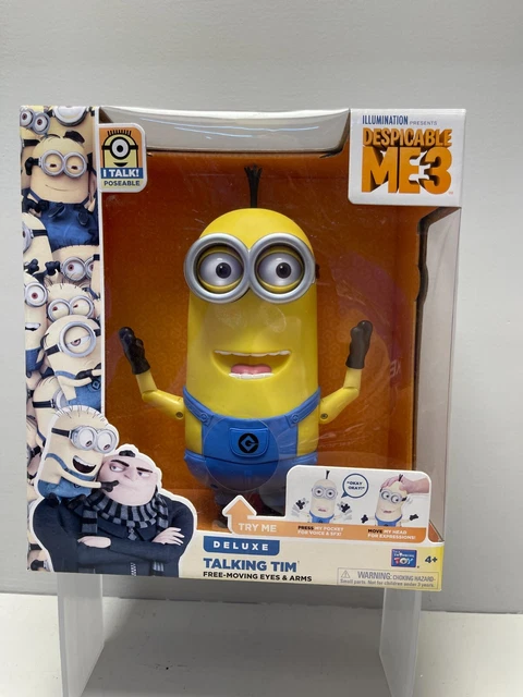 DESPICABLE ME 3 ME3 Minion Deluxe Talking Tim Figure Free Moving Eyes ...