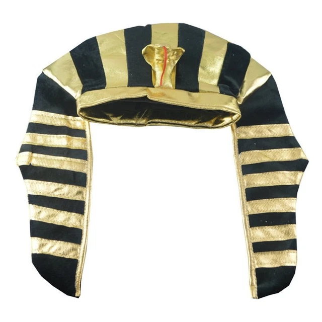 NOVELTY FUNNY GOLDEN Black Egyptian Pharaoh King Hat Snake for Head ...