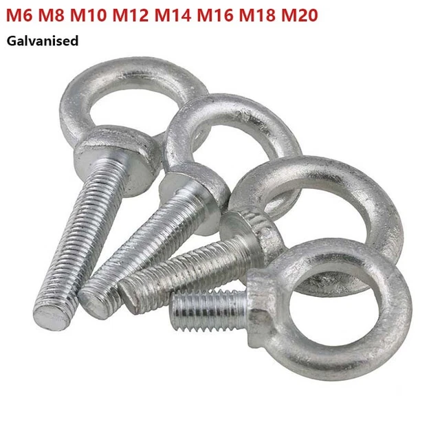 LIFTING EYE BOLT Galvanised Metric Thread Female,Bolts M6 M8 M10 M12 ...