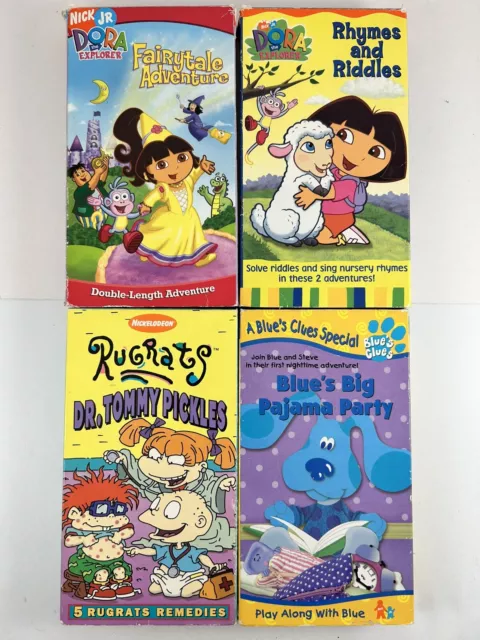 Nickelodeon Nick Jr Vhs Lot Of 4 Rugrats Dora Blues Clues Eur 12 71