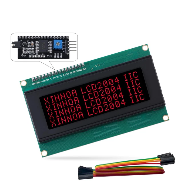 2004 LCD DISPLAY Module with IIC I2C Serial Interface Adapter LCM Black ...