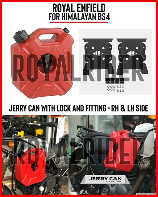 ROYAL ENFIELD HIMALAYAN BS4 "Jerry Can With Lock And Fitting" RH & LH ...