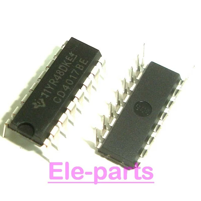 10 PCS CD4017BE DIP-16 CD4017 CMOS Decade Counter with 10 Decoded ...