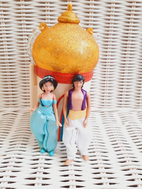 DISNEY STORE ALADDIN Castle Playset Princess Jasmine & Aladdin Figures ...