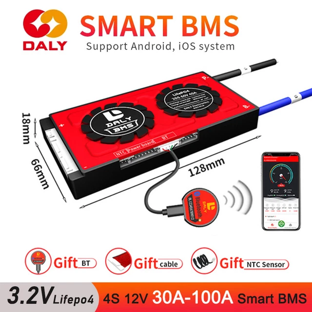 DALY SMART BMS LiFePo4 4S 12V 30A~100A Common Port w/Balance+ Bluetooth Module £43.42 - PicClick UK