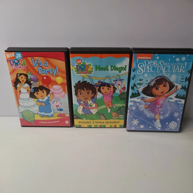 DORA THE EXPLORER dvd Lot of 6: Diego! LostToys, Party, Slumber, Ballet ...