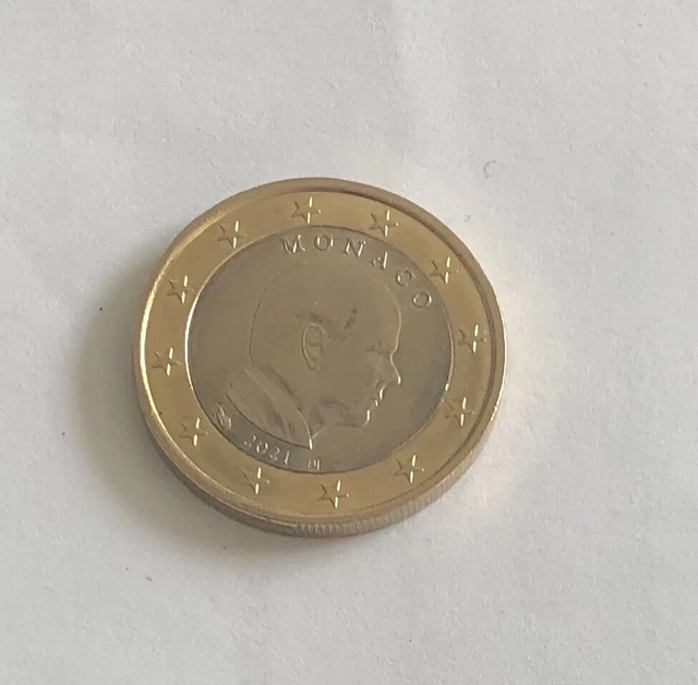 PIÈCE 1 EURO Monaco 2021 Prince Albert II EUR 2,90 - PicClick FR