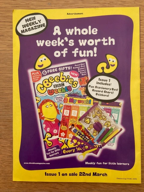 CBEEBIES MAGAZINE SAMPLE Issue 2006 - Charlie and Lola, Tweenies ...