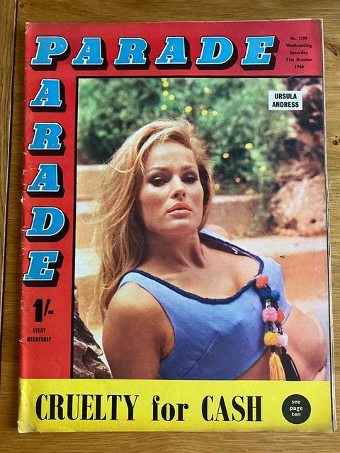 VINTAGE PARADE MAGAZINE: October 1964: No 1299: Ursula Andress cover £2 ...