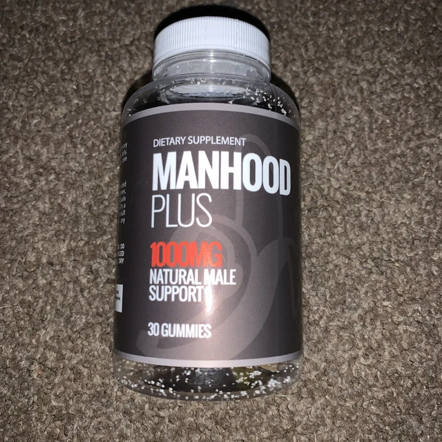 DIETARY SUPPLEMENT MANHOOD plus 1000mg 30 gummies brand new unopened ...