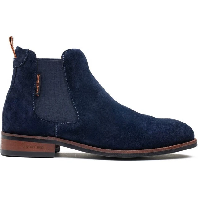 SIMON CARTER MENS Trex Chelsea Chelsea Boots Blue £80.00 - PicClick UK