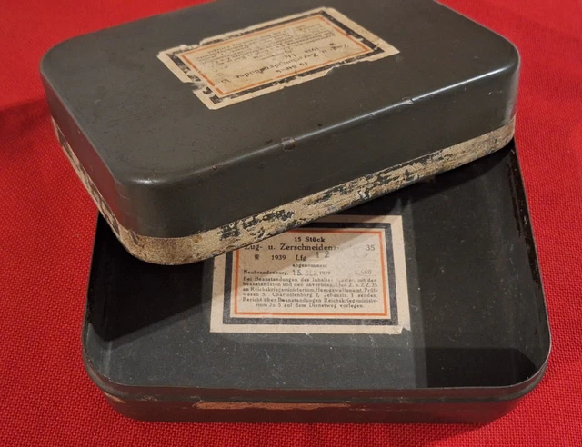 WW2 GERMAN STORAGE case for 15 wehrmacht bouncing betty parts ...