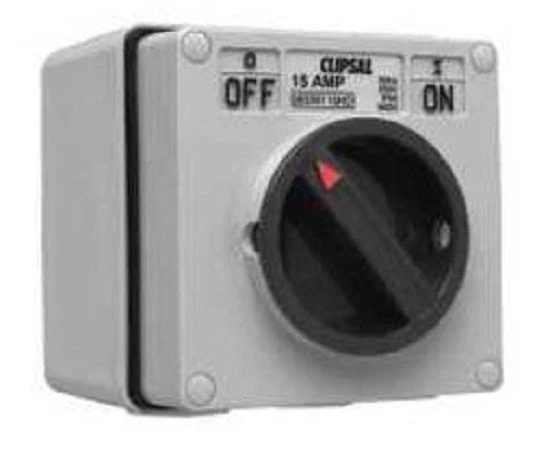 CLIPSAL 56-SERIES SURFACE SWITCH 1-Pole 15A 250V Heavy Duty,Dark Grey ...