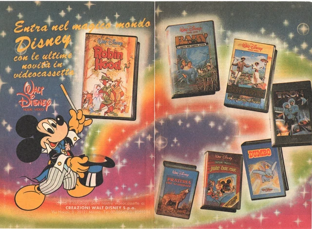 ROBIN HOOD VHS Pubblicità Walt Disney 1986 Italian Magazine Advertising ...