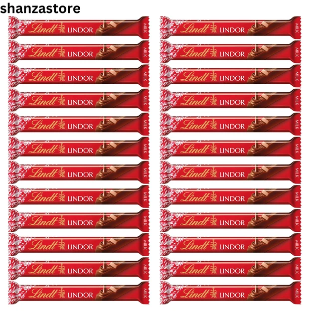 LINDT LINDOR MILK Chocolate Bars 38g ( Pack Of 24 ) | UK Free And Fast ...