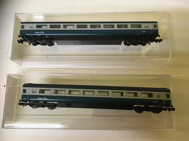 LOT..656X....N GAUGE DAPOL MK3 BLUE/GREY INTERCITY .X ..2..M12068 ...