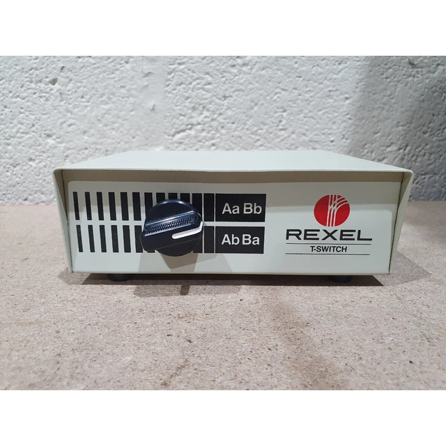 REXEL DATA TRANSFER Switch Box White 4x 25-Pin DB25 Ports 2-Way for PC ...