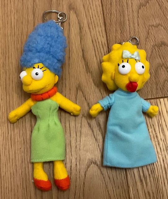 OFFICIAL SIMPSONS - Marge and Maggie Simpson Plush Keyring / Keychain ...