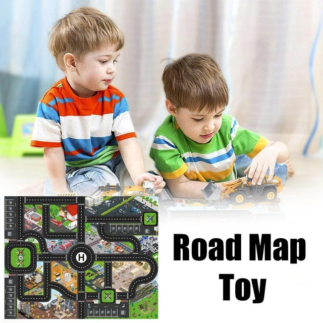 MAP TOY KIDS City Map Toys Car Parking Road Map Alloy Toy Model Car ...