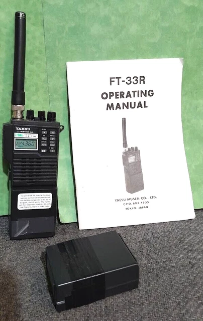 YAESU FT-33R HANDHELD Transceiver Radio Dual Band VHF UHF w/extra ...