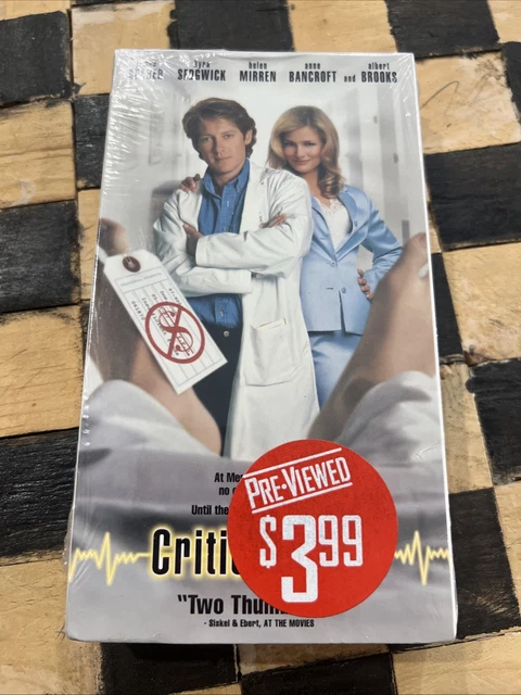 CRITICAL CARE VHS Resealed Blockbuster £21.26 - PicClick UK