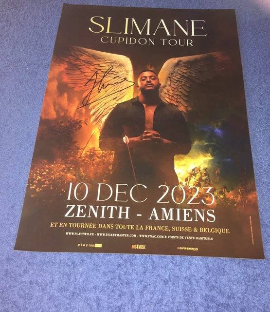 AFFICHE A4 SLIMANE Cupidon Tour Dedicace Autograph Mon Amour Eurovision France EUR 20,00 ...