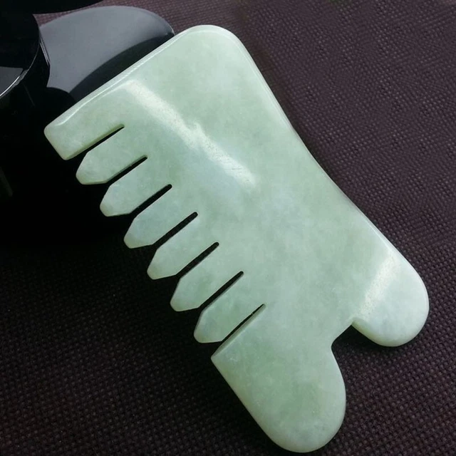 JADE PIERRE GUASHA Gua Sha Peigne Visage Massage Scrape Thérapie Sain ...