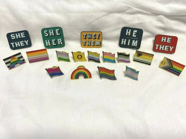 LGBTQIA+ CHARITY PRONOUN PIN Badges - He/They She/They He/Him She/Her ... LGBTQIA+ CHARITY PRONOUN PIN Badges - He/They She/They He/Him She/Her ...