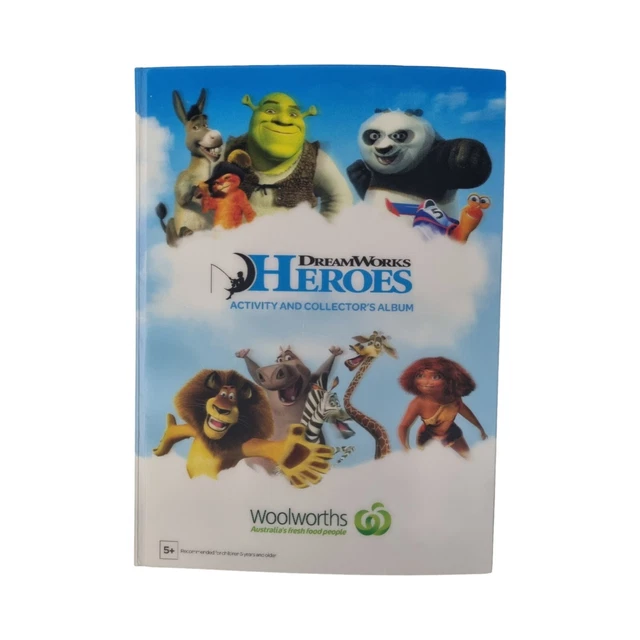 WOOLWORTHS DREAMWORKS HEROES Activity & Collectors Album Complete Set ...