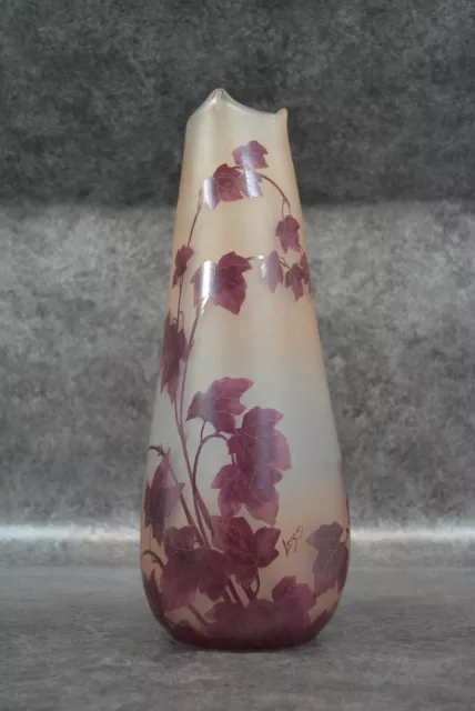 GRAND VASE EN pate de verre Legras série Rubis DLG Daum - Gallé EUR 1. ...
