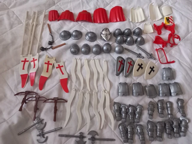 PLAYMOBIL CASTLE KNIGHTS soldier weapons armour and accessories lot12 ...