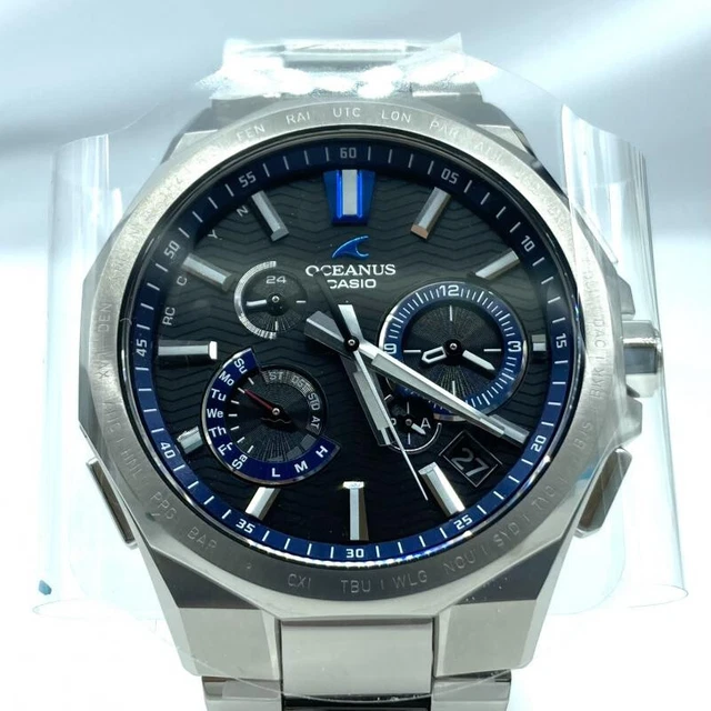 CASIO #8 OCEANUS OCW-T6000-1AJF Oceanus Line Radio Solare Argento Blu EUR 975,07 - PicClick IT