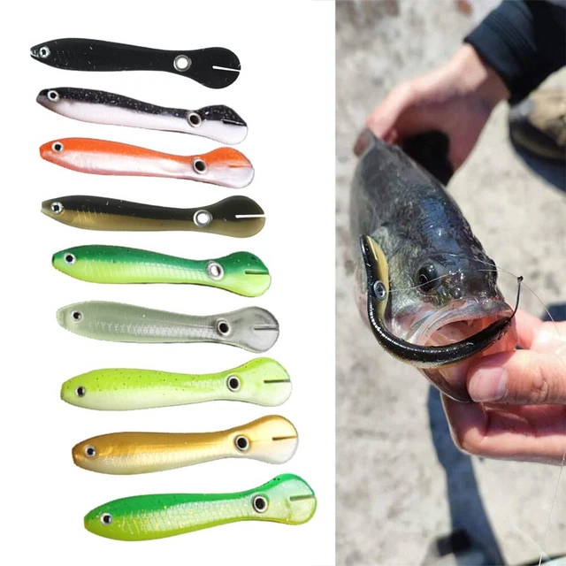 REALISTIC 7CM SOFT Silicone Lure Wobble Tail Swimbaits for Effective ...