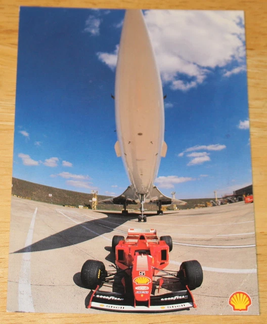BRITISH AIRWAYS CONCORDE & Ferrari Formula 1 Racing Car Shell Oil ...