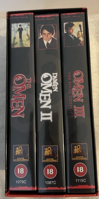 THE OMEN TRILOGY VHS Video Tapes Limited Edition Box Set Digitally ...