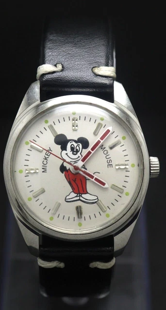 MICKEY MOUSE DIAL Swiss Manual Winding Movement Cal. FHF ST96 Watch ...