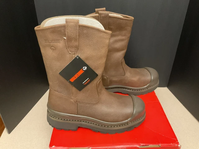 NEW! MENS WOLVERINE Crawford Waterproof Steel-Toe Wellington Boots ...