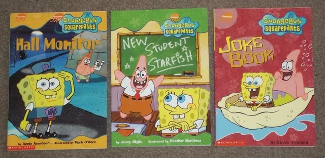3 SPONGEBOB SQUAREPANTS Books, Hall Monitor, New Student Starfish, Joke ...