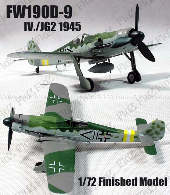 WWII GERMAN FW190 D-9 IV./JG2 1945 1/72 aircraft finished plane Easy ...