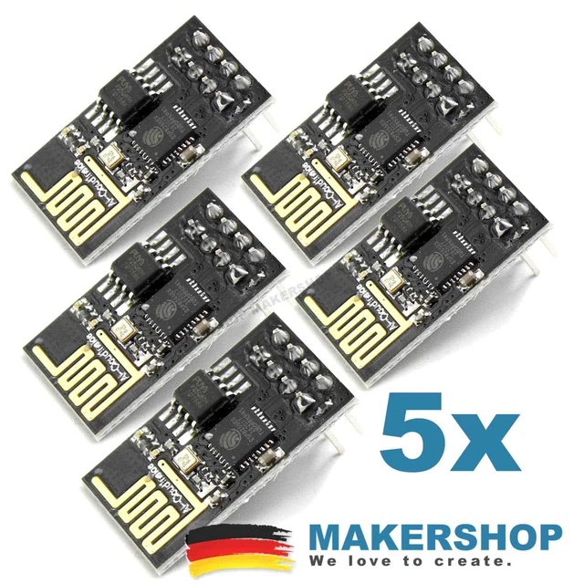 5X ESP01 ESP8266 Module ESP-01 Serial Wireless Transciever WLAN WiFi ...