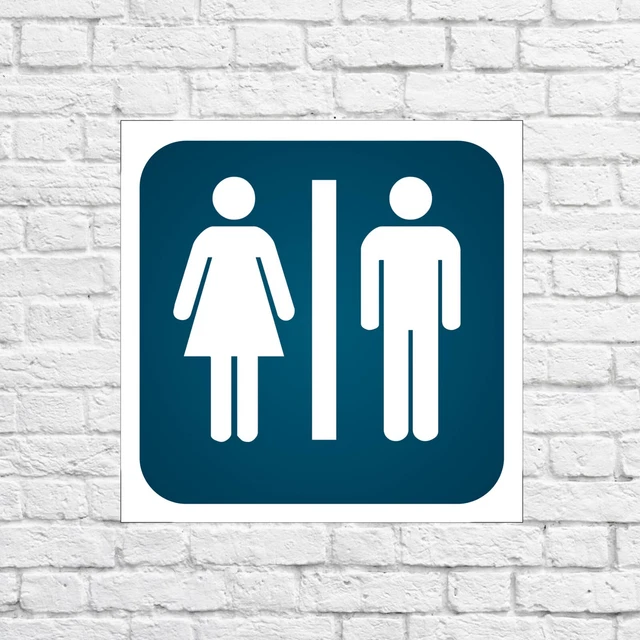 BATHROOM TOILET SIGN WC Restroom sign wc sign restroom door sign metal ...
