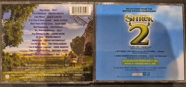 SHREK 1 & 2 Promo Cd Motion Picture Soundtrack Mike Myers Film Score ...