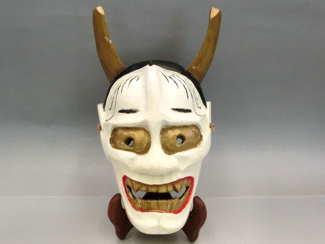 JAPANESE VINTAGE WOODEN Mask "般若" HANNYA TENGU Kagura Mask Kagura mask ...