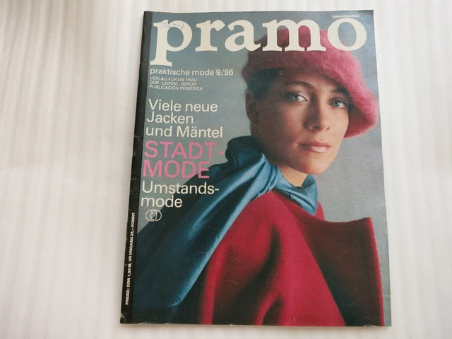 DDR PRAMO PRAKTISCHE Mode Schnittmuster 9/1986 - Jacke Mantel ...