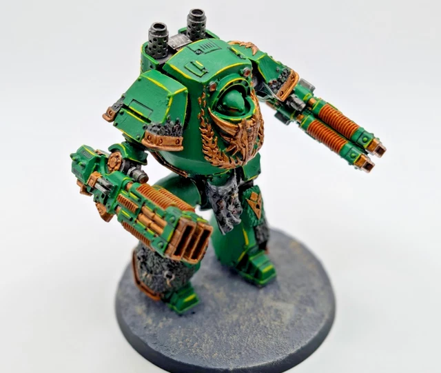 WARHAMMER 40K SPACE Marines Contemptor Dreadnought Salamanders Painted ...