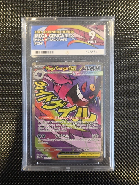 ACE 9 MEGA Gengar ex 269/217 Ascended Heroes Attack Rare Pokémon £94.95 ...