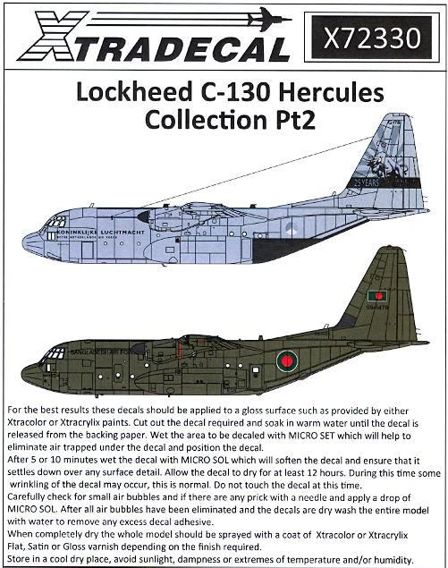 XTRA DECALS 1/72 LOCKHEED C-130 HERCULES Part 2 $14.99 - PicClick