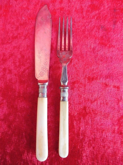 2 SCHÖNE,ALTE BESTECKTEILE__GABEL und Messer__mit 925 Silber__ ! EUR 39,00 - PicClick DE