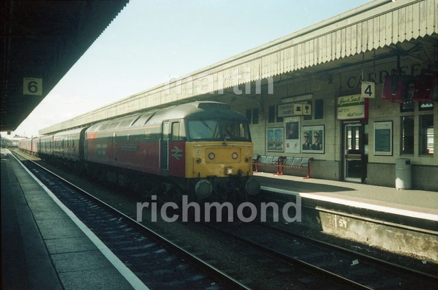 CARDIFF CENTRAL CLASS 47's 47727 & 47145 Lot of 3 35mm Colour Negative ...
